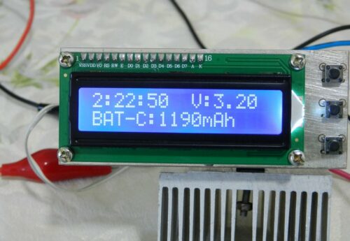 Arduino battery capacity tester